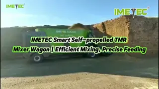 self propelled feed mixer wagon with vertical auger and tungsten carbide alloy blades for 18,000 ton