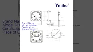 ymiho wide-angle panel meter with 0 - 5 ac megawatts range and industrial-grade metal casing