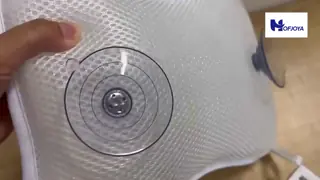 ergonomic bath pillow with secure suction cups and soft material for bathtub comfort