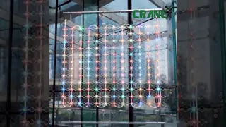 round outdoor flexible led curtain screen 10x10 to 20x20 circular 1 led pixel mesh light