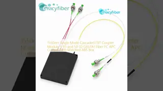 1550nm single mode cascaded fbt coupler module 5 95 and 50 50 g657a1 fiber fc apc custom path matche