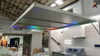 white powder coated outdoor bbq pod with premium countertop modular station