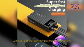 30000mah super fast charging power bank 66w large capacity 50k digital display li polymer 5w micro