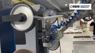 fully auto precision robotic grinding machine for die cast aluminum housing assembly