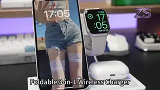 3 in 1 magnetic wireless charger stand with fast charging 15w for iphone watch mobile phone