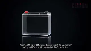 24v 50ah lifepo4 battery pack for yacht marine battery solution