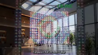 outdoor multi size led grid screen ip67 rgbw mesh display for building facade & sky screen