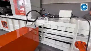 horizontal corrugated baler machine 50-500 kg baleweight and touching screen for efficient recycling