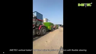 16m³ tmr feed mixer vertical trailed double auger manganese steel tank